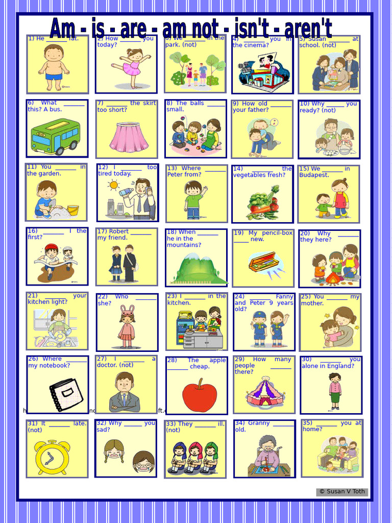 To Befill in With 35 Pictures and Sentences With k Tests 28601 | PDF