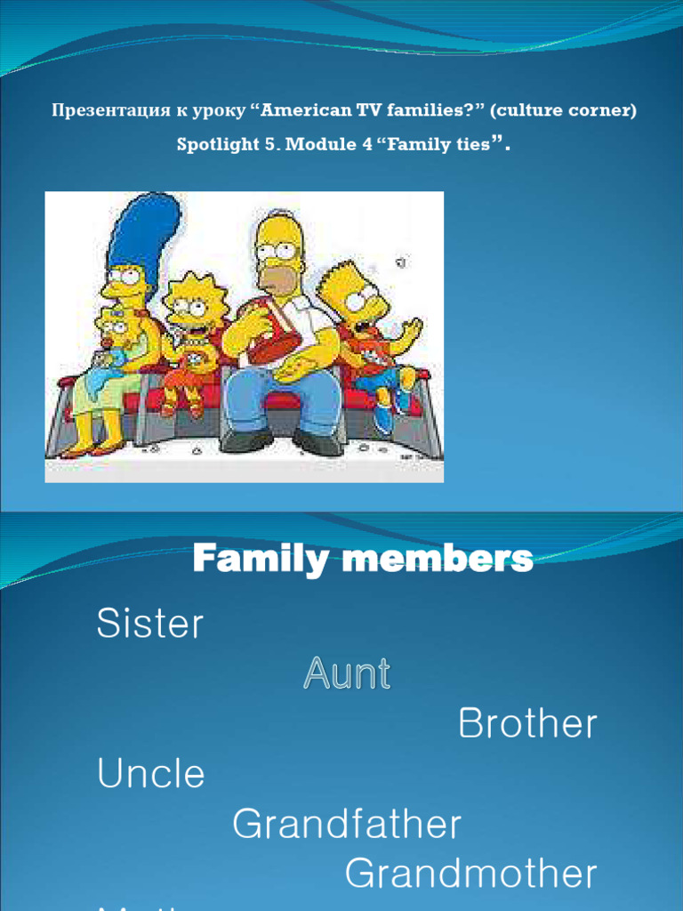 4d American Tv Families Culture Corner Spotlight 5. Module 4 Family ...