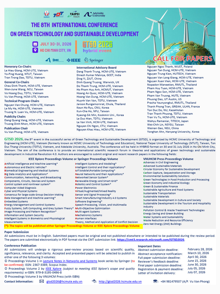 GTSD 2026 Call For Paper | PDF | Artificial Intelligence | Intelligence ...