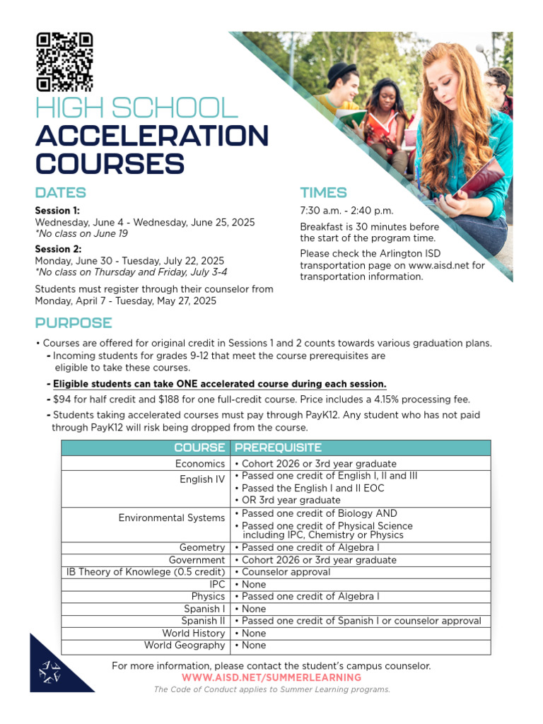 2025 SL HS Acceleration Flyer | PDF