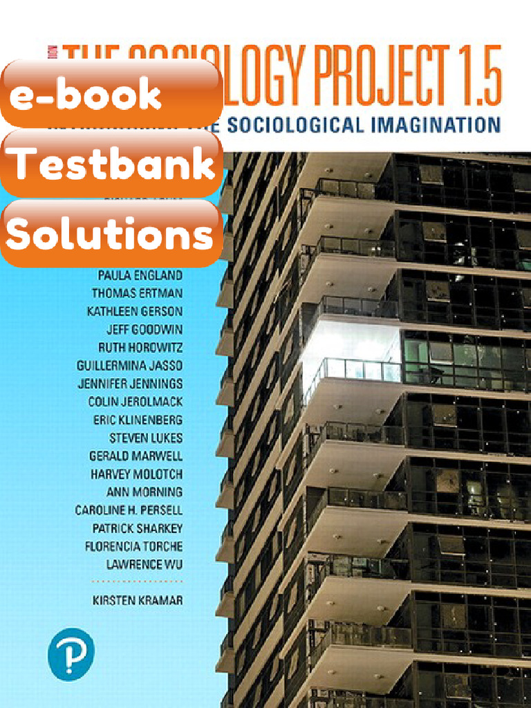 Testbank the Sociology Project 15 Introducing the Sociological ...