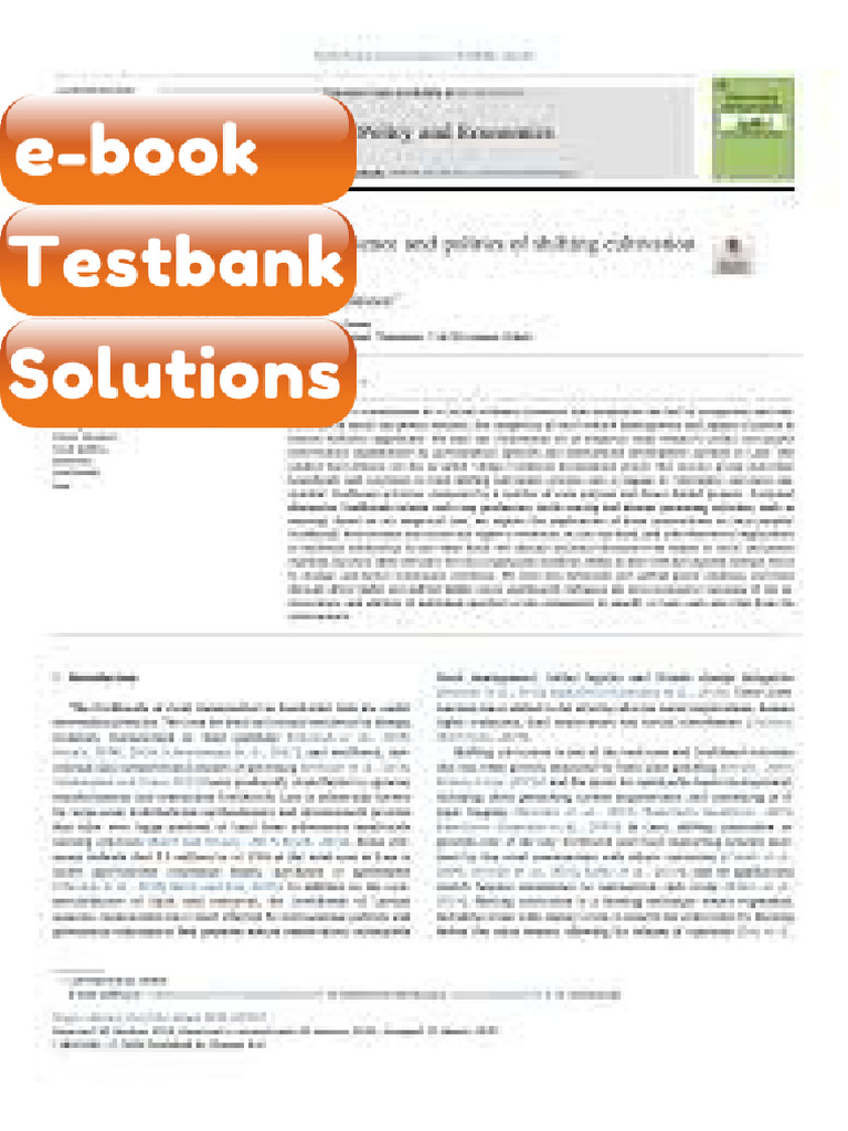 Testbank Power Relations in Community Resilience and Politics of ...
