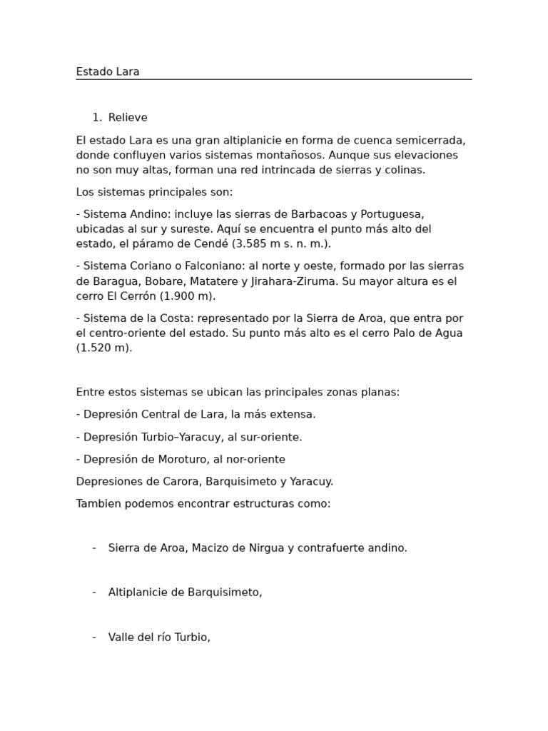 estado Lara 11 (1)jji | PDF | Ciencias de la Tierra | Entorno natural