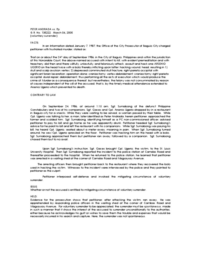 Peter Andrada Vs PP | PDF | Murder | Misconduct