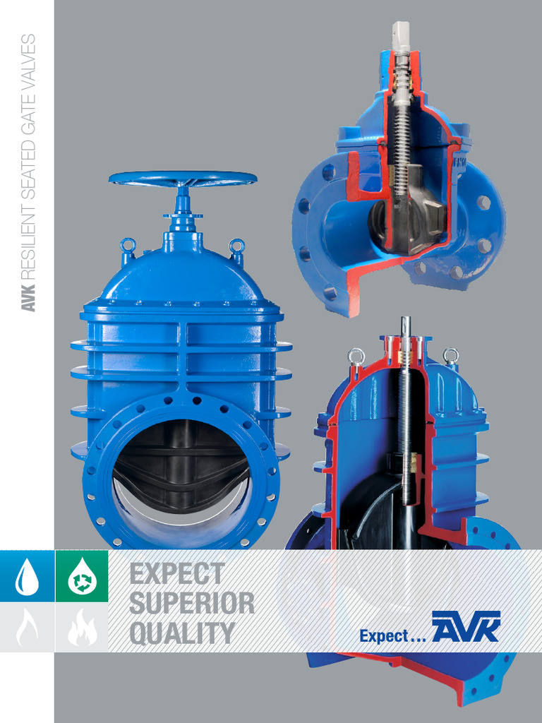 AVK Resilient Seated Gate Valve Brochure | PDF | Valve | Coating