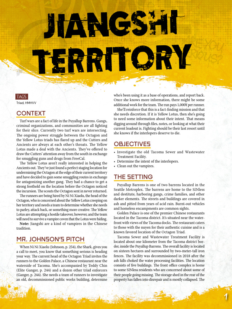 Shadowrun Anarchy 2.0 - (Catalyst Game Labs) - Jiangshi Territory (OEF ...