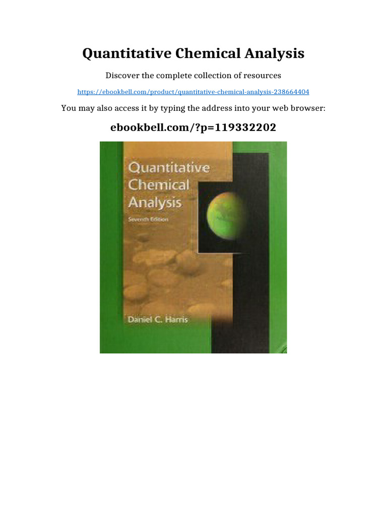 Quantitative Chemical Analysis No Waiting Time | PDF | Intellectual Property | Property