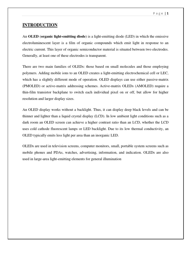 Oled2 Pdf Oled Liquid Crystal Display