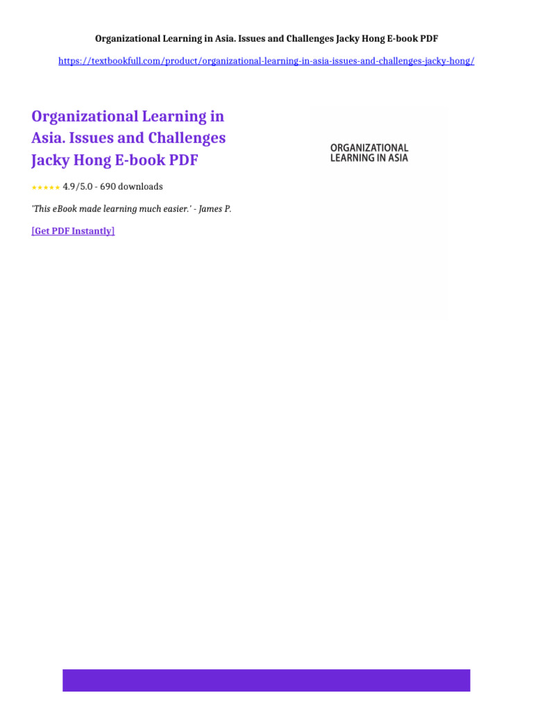 Organizational Learning in Asia. Issues and Challenges Jacky Hong eBook ...