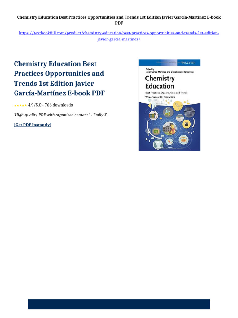 Chemistry Education Best Practices Opportunities and Trends 1st Edition ...