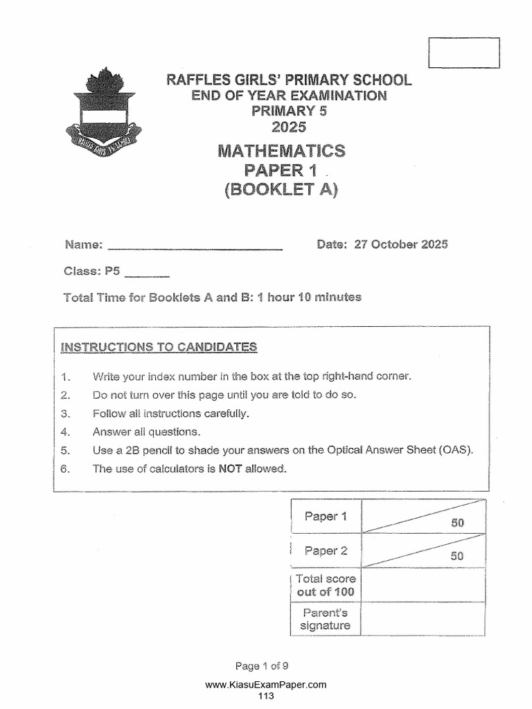 2025 P5 Math 10 | PDF