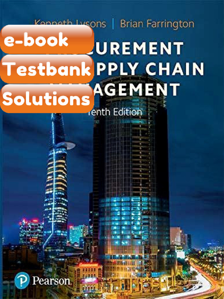 Testbank Procurement and Supply Chain Management 5th Edition Fast ...