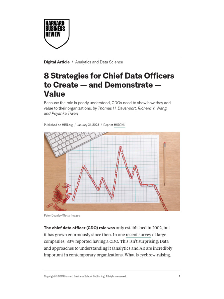 8 Strategies for Chief Data Officers to Create and Demonstrate Value ...