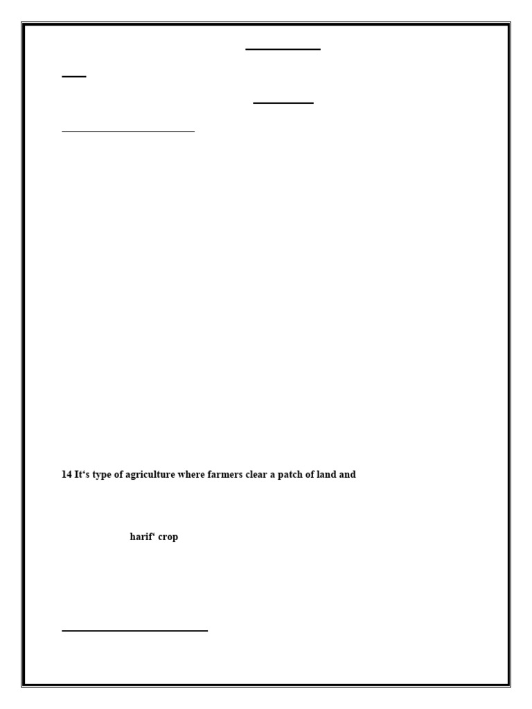 Agriculture - Extra Questions | PDF | Agriculture | Crops
