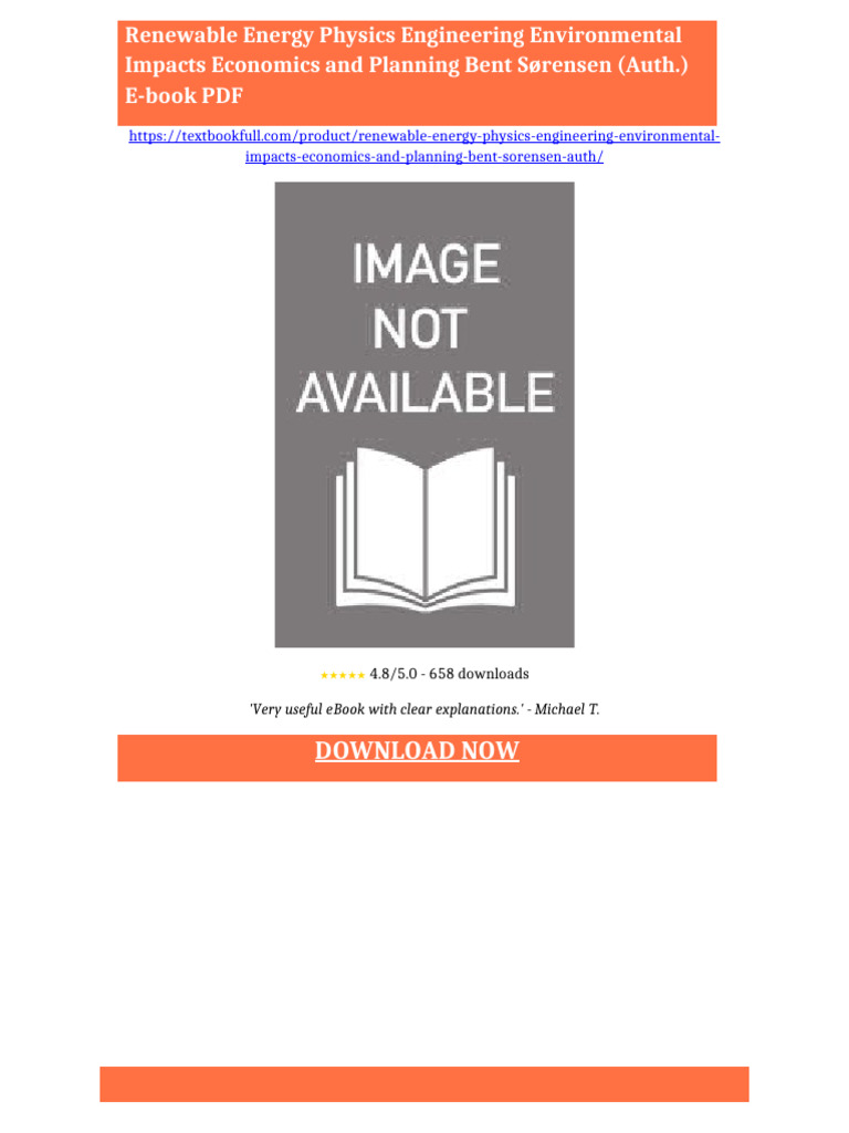 Renewable Energy Physics Engineering Environmental Impacts Economics ...