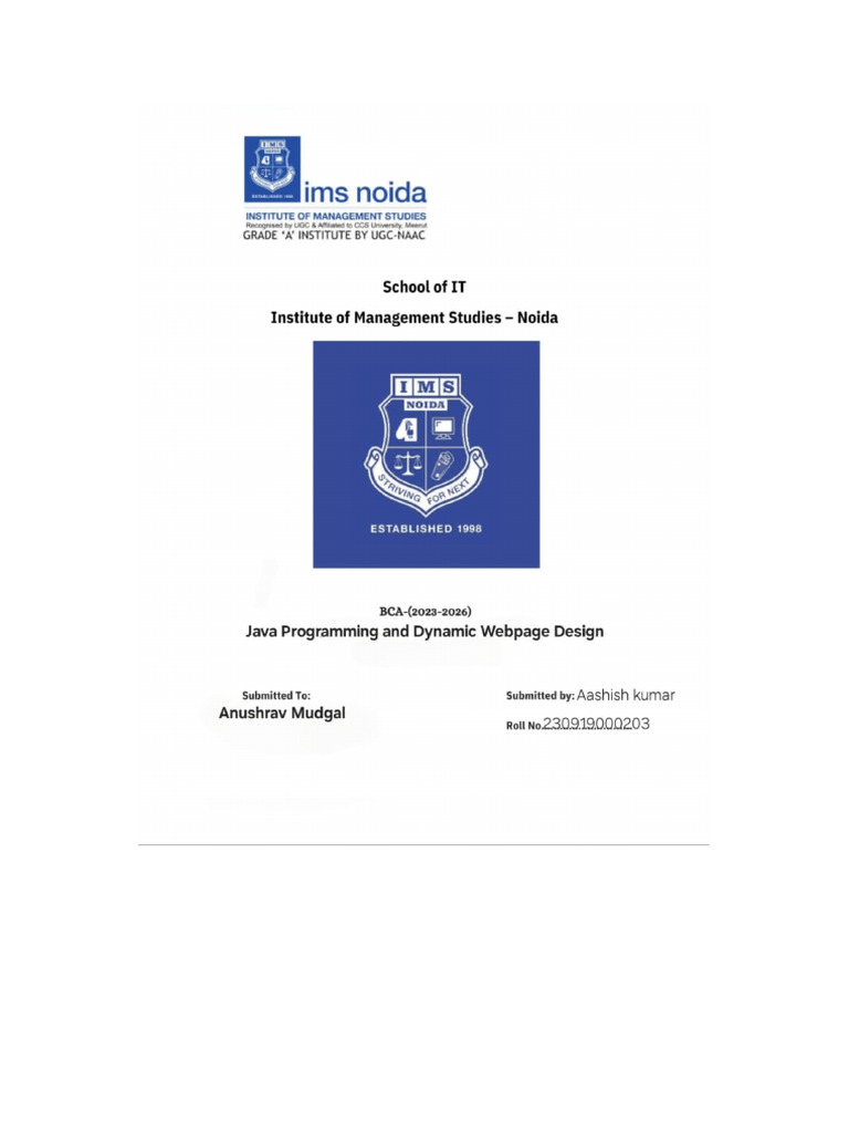 BCA Assignment Simple (2) | PDF | Software | Object Oriented Programming