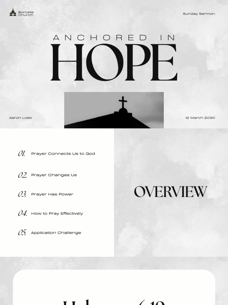 Monochrome Simple Sunday Sermon Church Presentation | PDF | Prayer