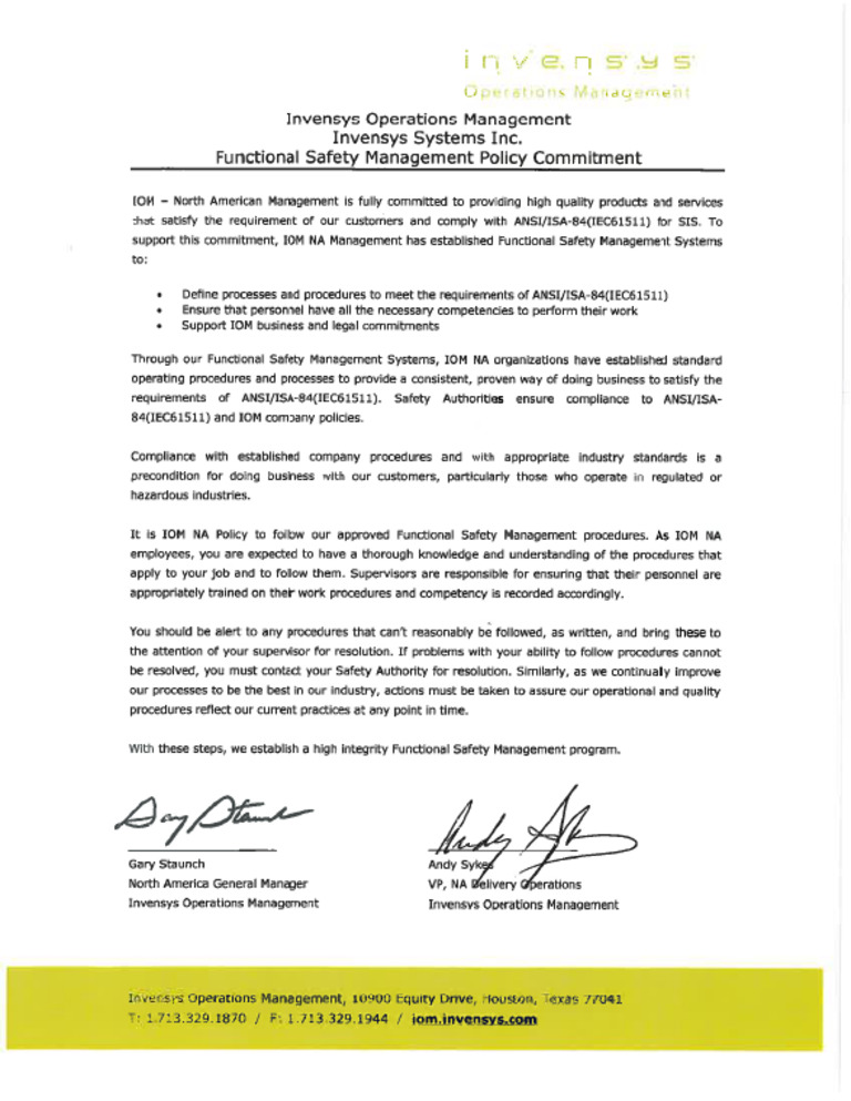 FSM Policy Commitment Signature | PDF