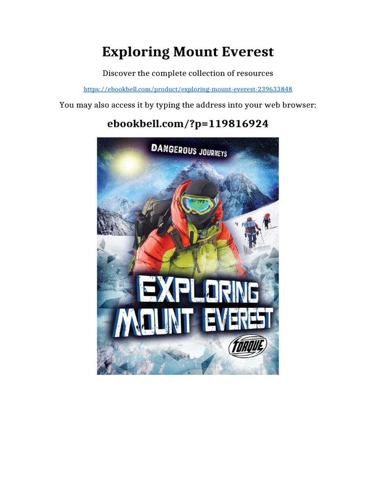 Exploring Mount Everest full digital chapters | PDF | Regression ...