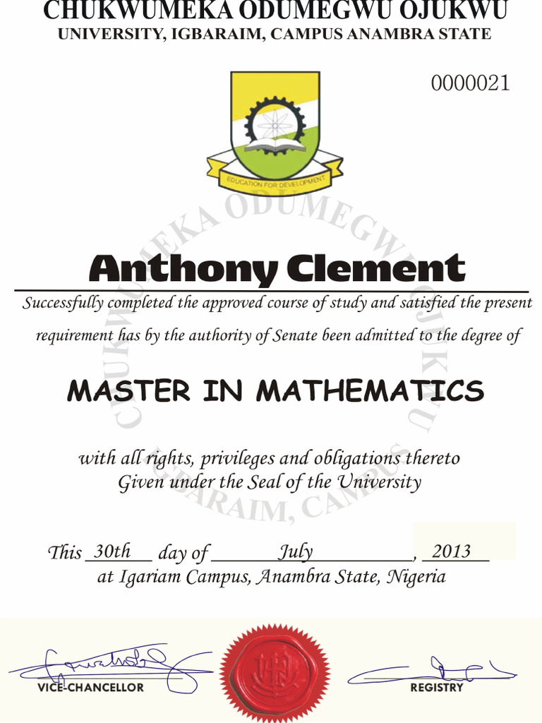 Master in Mathematics | PDF