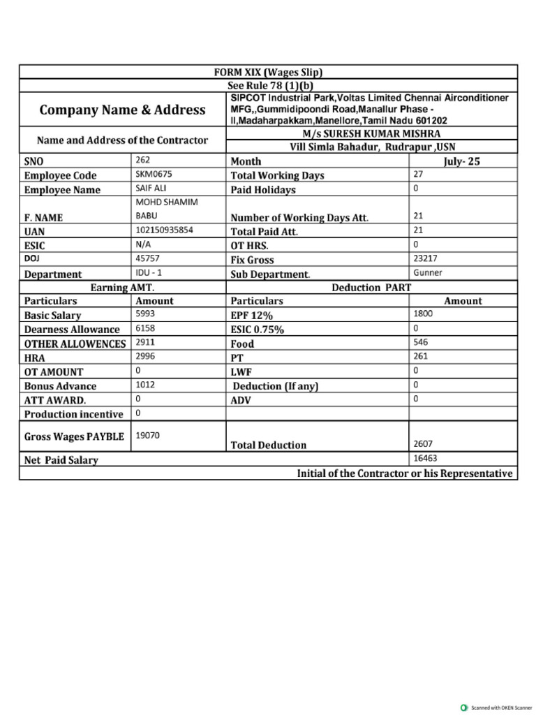 Form Xix July 2025_262 | PDF