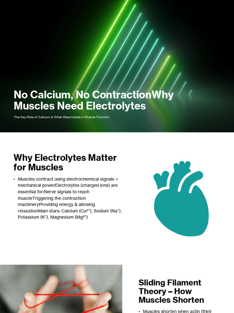 No Calcium, No Contractionwhy Muscles Need Electrolytes: The Key Role ...