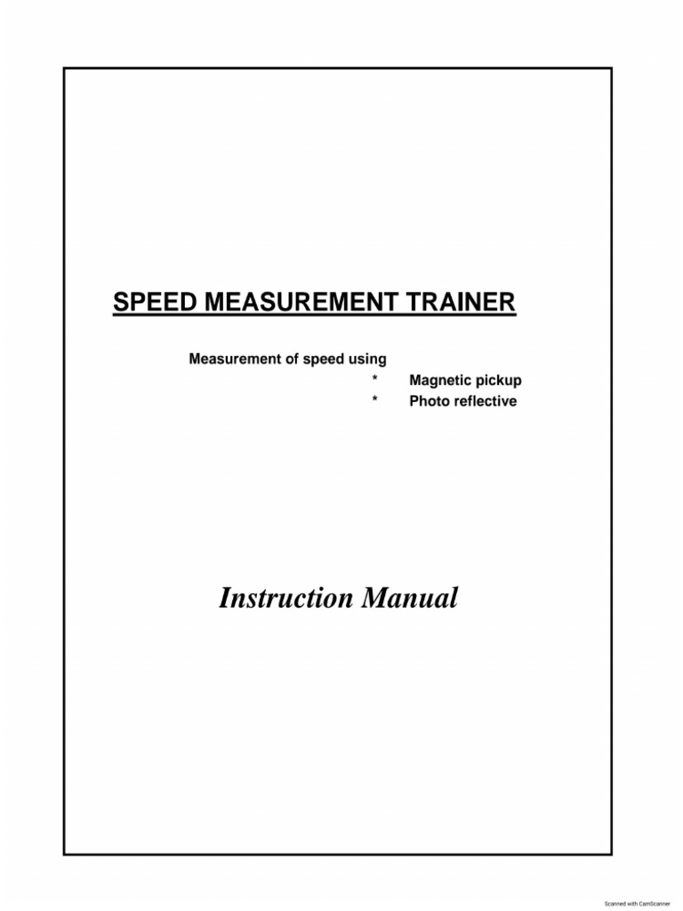 Speed Measurement | PDF