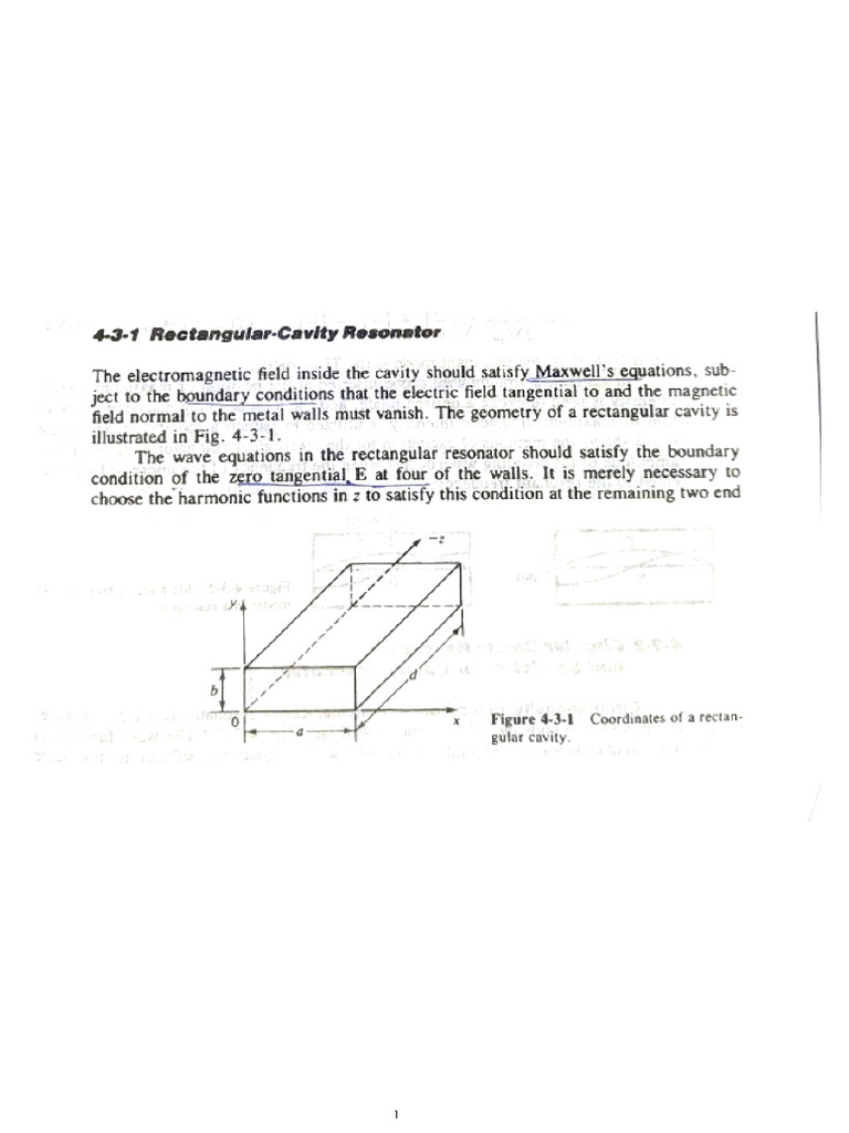 Rectangular Cavity Resonator | PDF