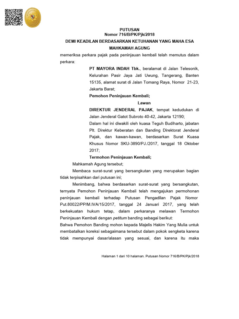 PT Mayora Indah | PDF