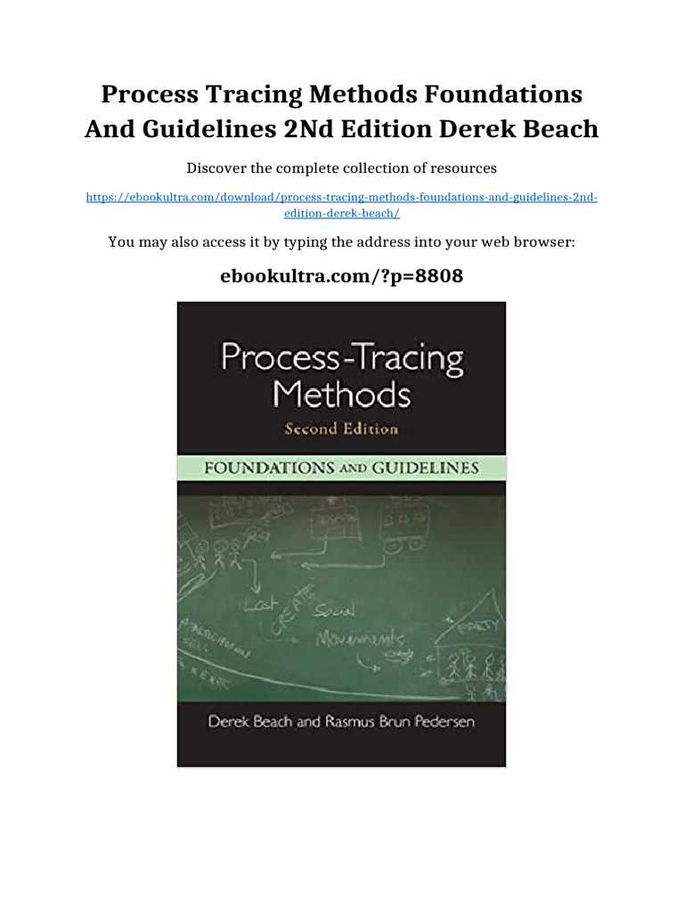 Process Tracing Methods Foundations and Guidelines 2nd Edition Derek ...