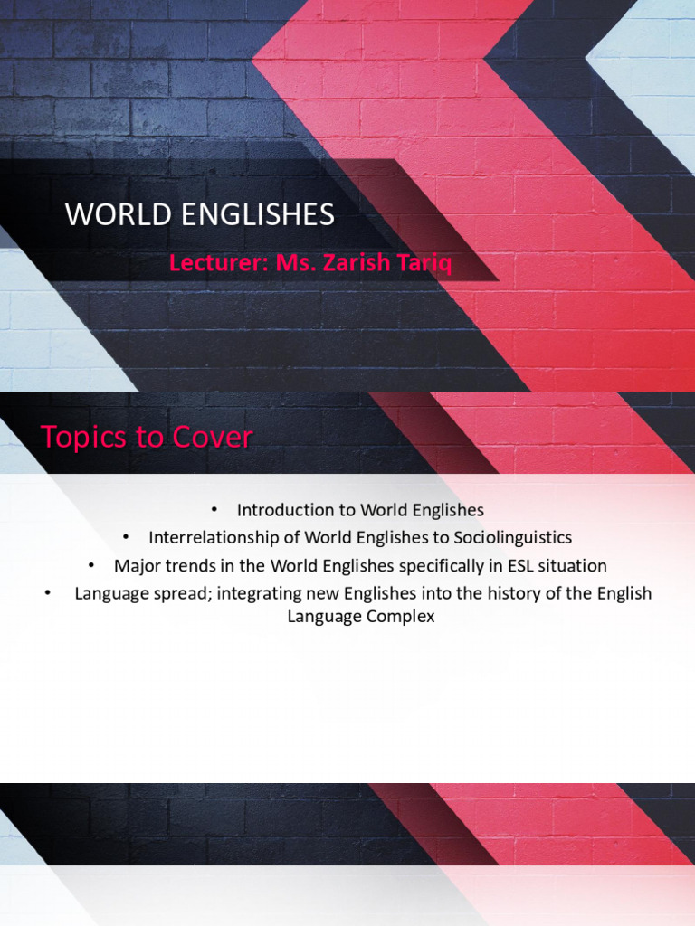 Intro To World Englishes | PDF | English Language | English As A Second ...