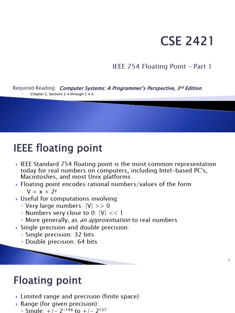 25+IEEE 754 Floating Point Part 1 | PDF | Theory Of Computation ...