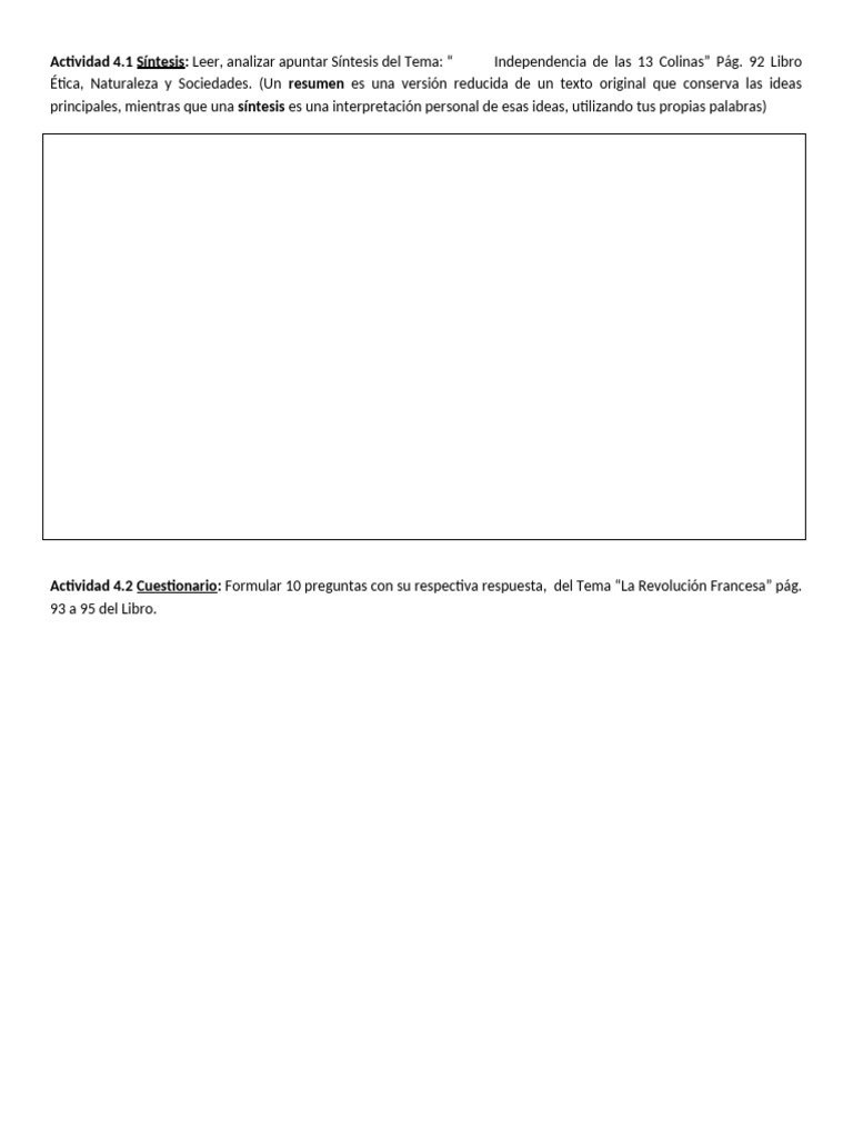 Actividades Semana 4 | PDF