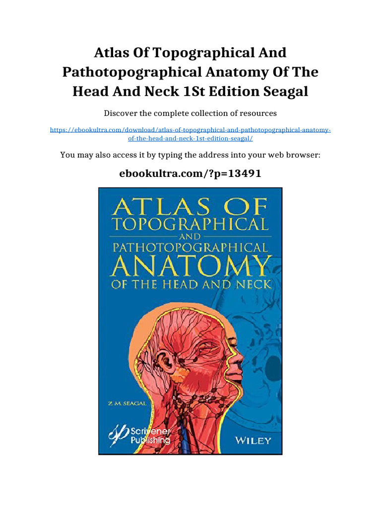 Atlas of Topographical and Pathotopographical Anatomy of The Head and ...