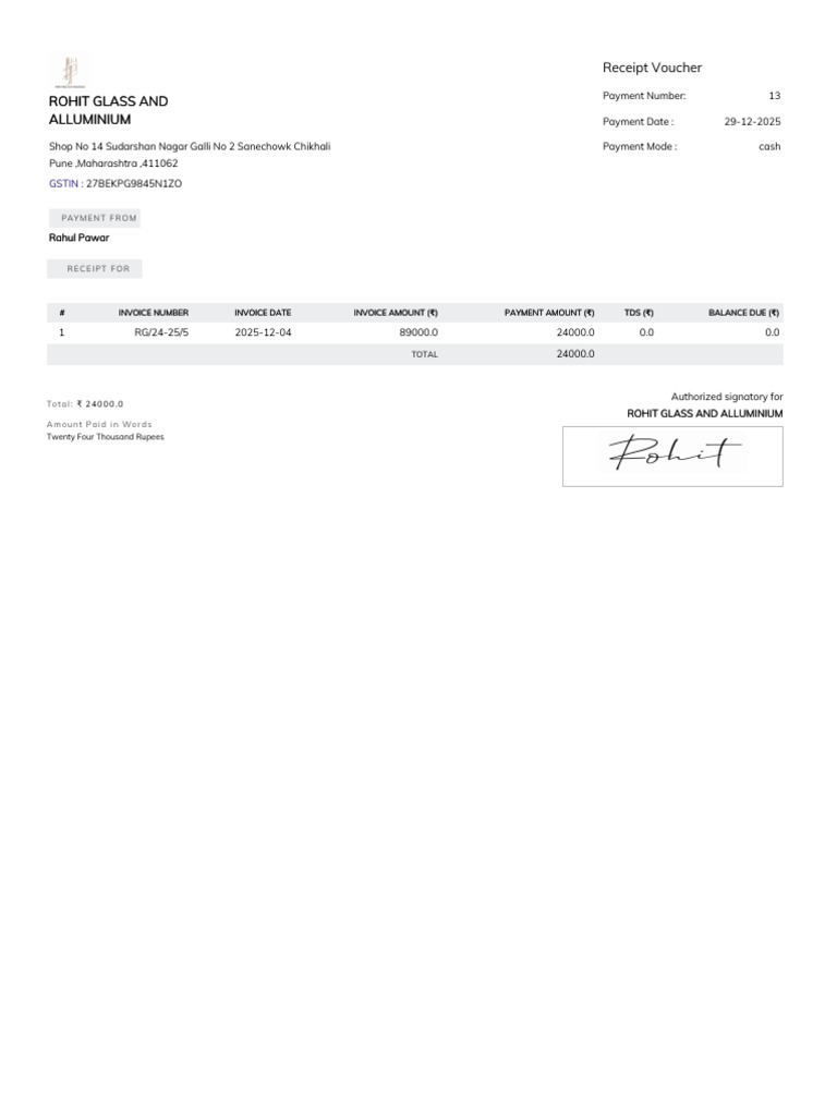 13 Payment in Rahul Pawar | PDF
