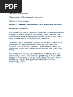 Police Permission Request Template | PDF