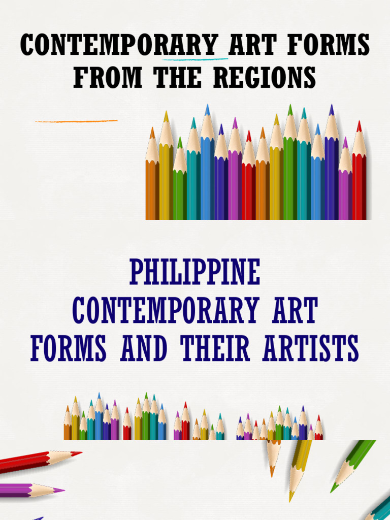Contemporary Art Forms and Their Artists | PDF | Philippines | The Arts