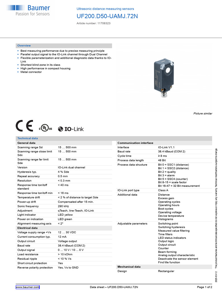 Uf200.d50-Uamj.72n en 20250312 DS | PDF | Electrical Engineering ...