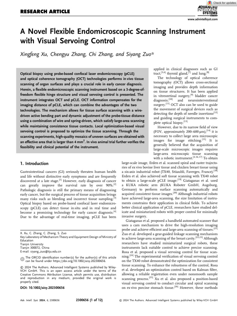 Advanced Intelligent Systems - 2024 - Xu - A Novel Flexible ...