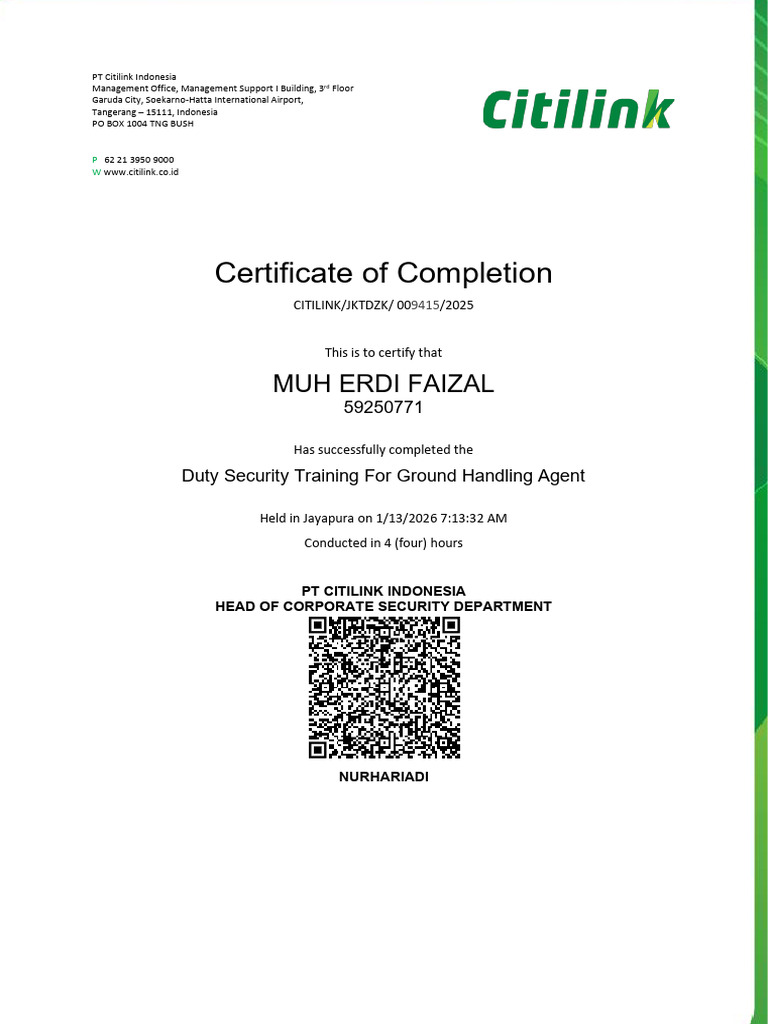 9415 DST Certificate of Completion | PDF