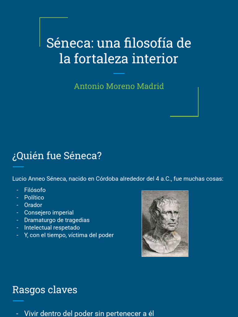 Séneca_ Una Filosofía de La Fortaleza Interior | PDF | Séneca El Joven ...