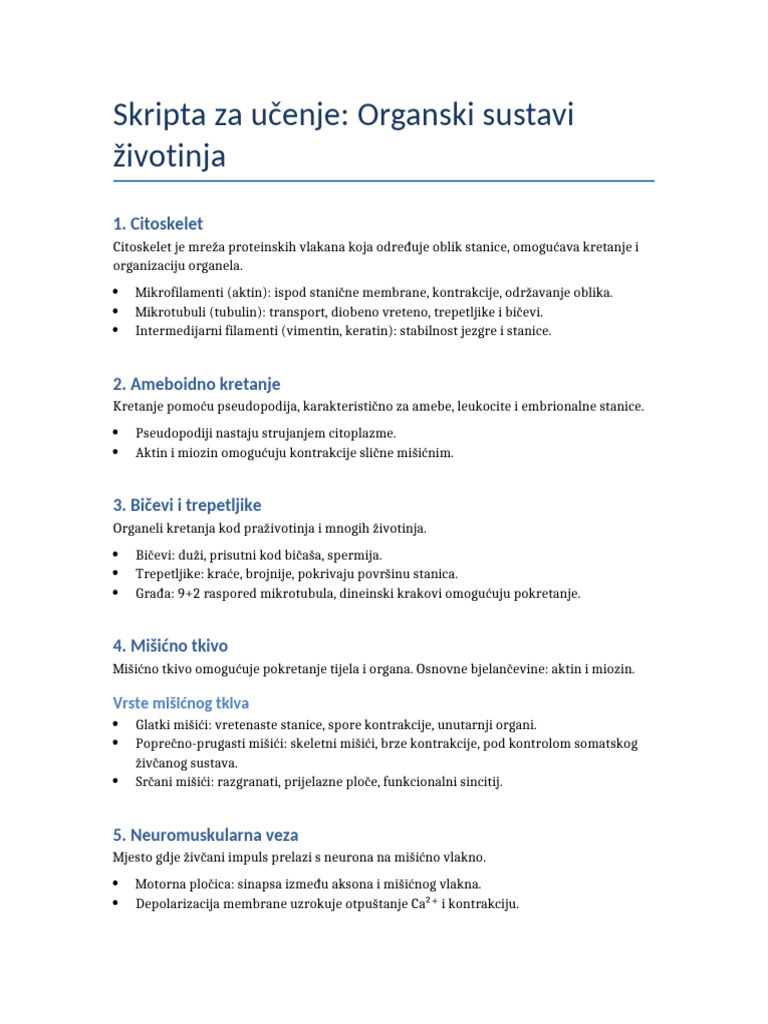 Skripta Organski Sustavi | PDF