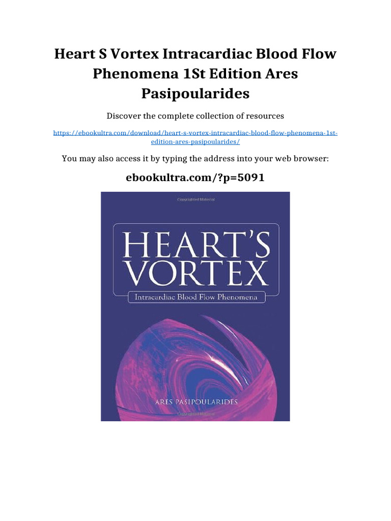 Heart s Vortex Intracardiac Blood Flow Phenomena 1st Edition Ares ...