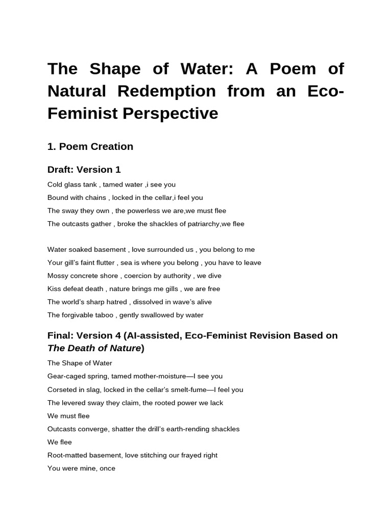 The Shape of Water_ a Poem of Natural Redemption From an Eco-Feminist ...