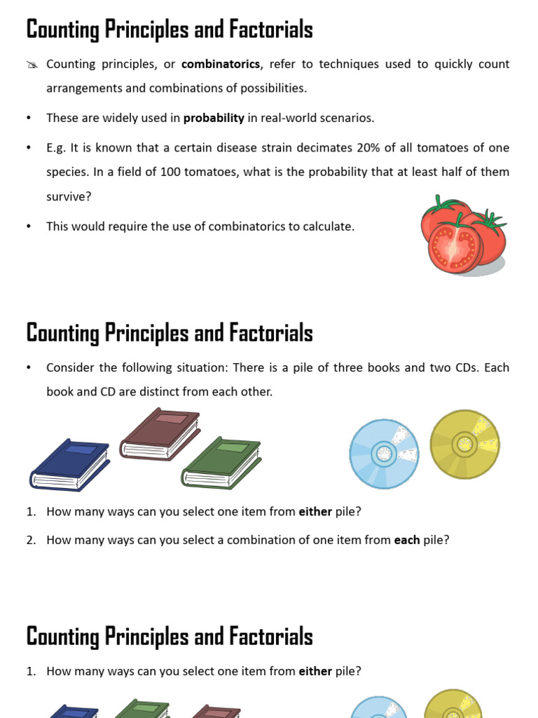 Counting Principles - Student Ver-1 | PDF | Flower Bouquet | Permutation