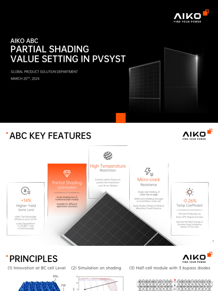AIKO ABC Partial Shading Value Setting in PVsyst | PDF | Solar Panel ...