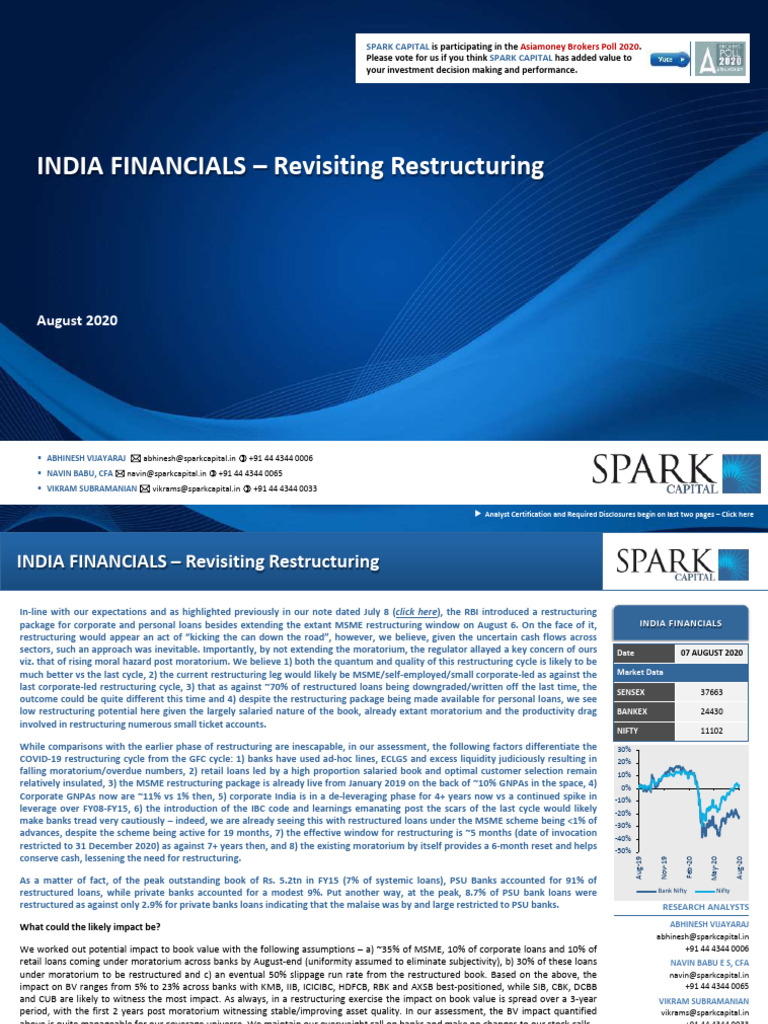 Spark Report | PDF | Banks | Loans
