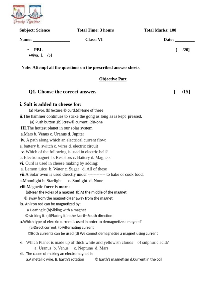 6 Science Final Paper New Student Paperr 222 | PDF | Planets | Series ...