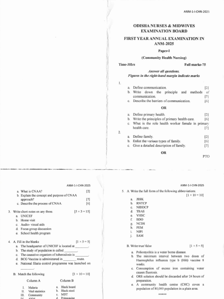 Anm Annual Question Held in Jan 2025 | PDF