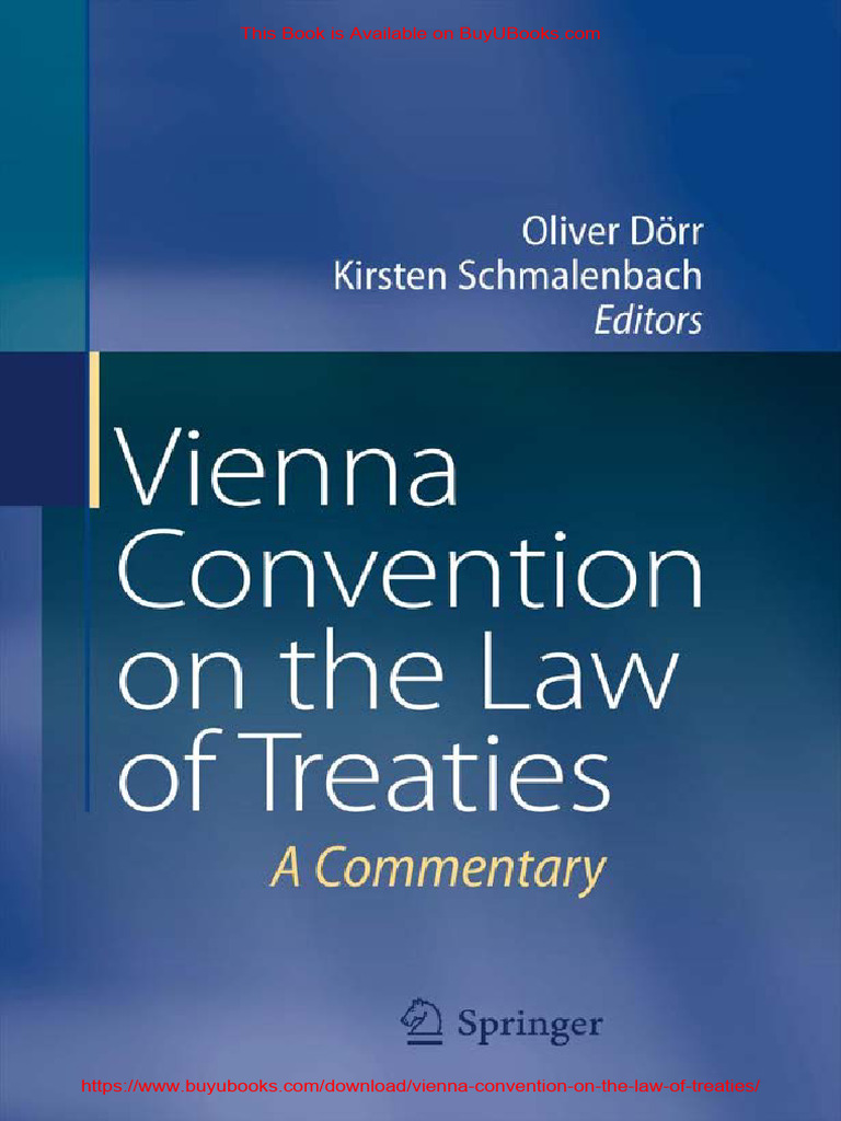 Vienna Convention On The Law of Treaties PDF | PDF | International Law ...